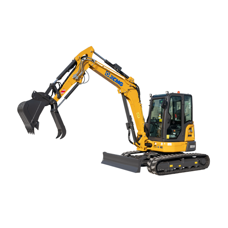 XE55U Mini Excavator: 41.2 HP Kubota Engine, 11'11ft Dig Depth, Fuel Efficient