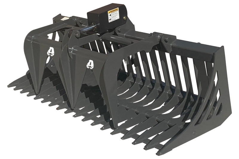 Compact Rock Grapple Attachment for Mini Loaders and Skid Steers