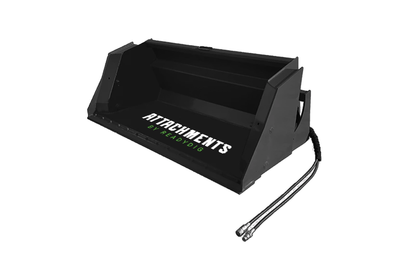 High Dump Bucket Attachment for Increased Reach and Clearance