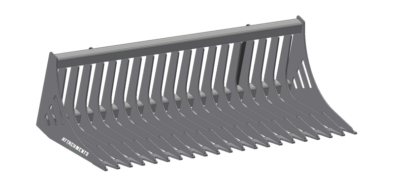 Standard Duty Rock Bucket for Skid Steer and Compact Loader